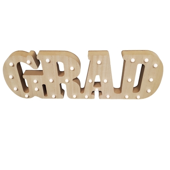 Party Supplies | Light Up Grad Graduation Party Home Decor Sign Battery ...